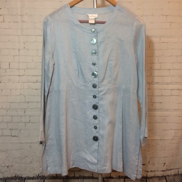 Soft Surroundings | Tops | Light Blue Linen Tunic Top | Poshmark